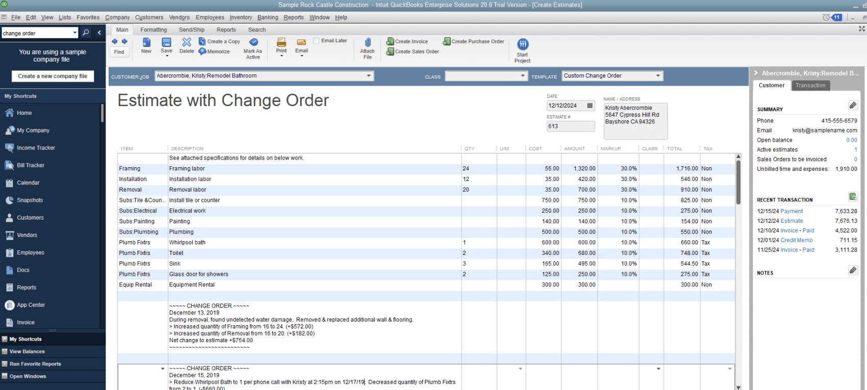 QuickBooks Enterprise: 7 Features for Construction Business