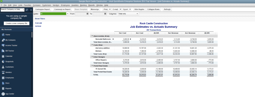 QuickBooks Enterprise: 7 Features for Construction Business