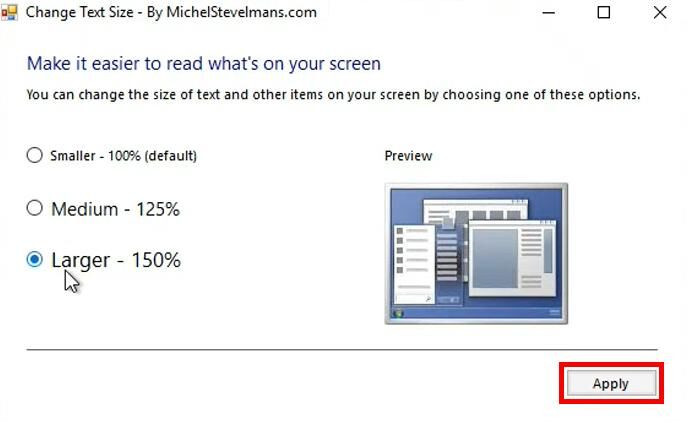 How to Rescale the Application Icon or Text Size on the Server?