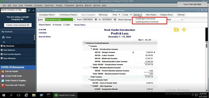 How to Export Reports from QuickBooks to Excel?