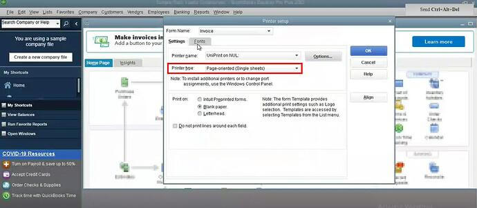 Fix Intuit Printer Library Error