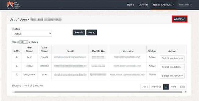 How To Add/Remove Users from Ace Cloud Hosting My Portal?