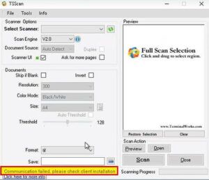 How to Fix the TSScan Communication Failed Issue?